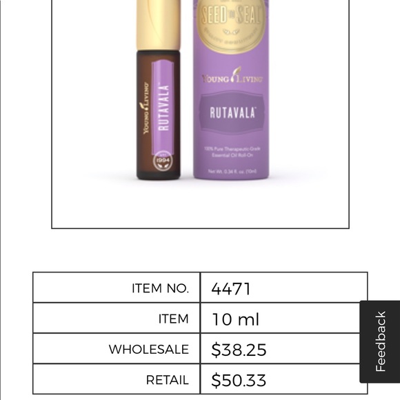 Young Living | Other | Rutavala Young Living Rollon Essential Oil New ...